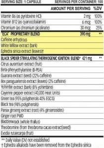Black Spider Fat Burner 100 caps – Tenxnutrition.in